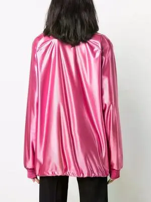 Khrisjoy Logo-print Metallic Bomber Jacket