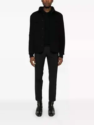 Tagliatore Ribbed-knit Polo Shirt