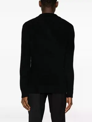 Tagliatore Ribbed-knit Polo Shirt
