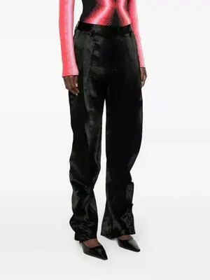 Y/project Ruffled Satin Trousers - Black