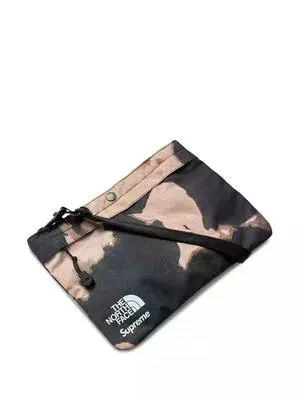 Supreme X The North Face Bleached Denim Print Shoulder Bag - Brown
