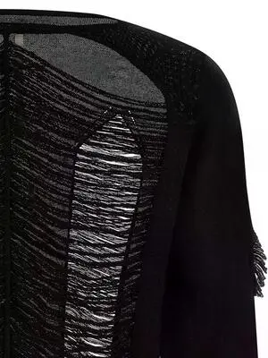 Rick Owens Long-sleeved Sweater With Ripped Detailing