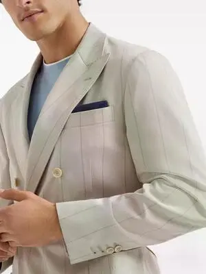 Brunello Cucinelli Silk-twill Blazer - Neutrals