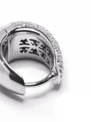 Tom Wood Ice Hoop Pave Earrings