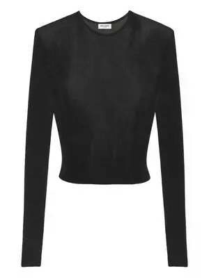 Saint Laurent Round-neck Fine-knit Top