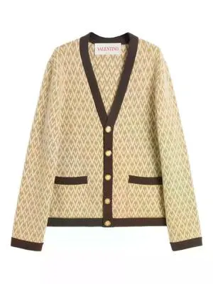 Valentino Garavani Jacquard Virgin Wool Cardigan