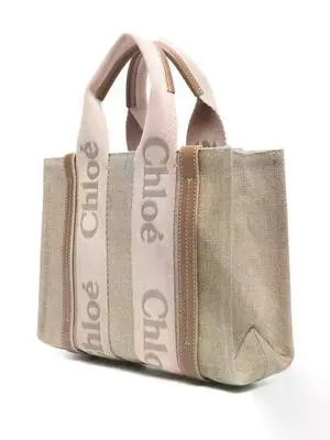 Chloé Small Woody Linen Tote Bag - Neutrals