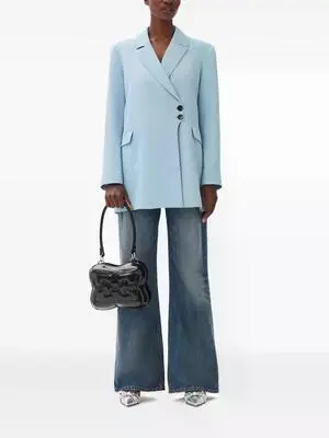 GANNI Twill Belted Blazer