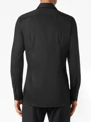 BILLIONAIRE Logo-embroidery Cotton Shirt