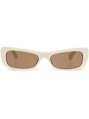 Jacquemus X Linda Farrow Les Lunettes Carino Sunglasses - Neutrals