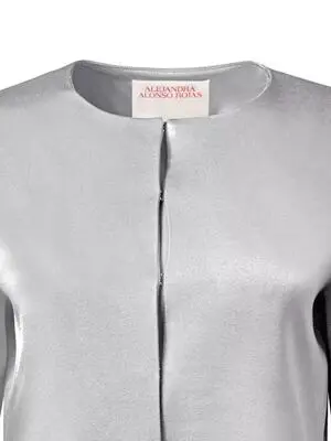 Alejandra Alonso Rojas Satin Fitted Jacket