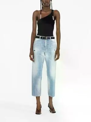 Dsquared2 Bleached-wash Cropped Jeans