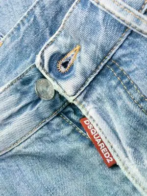 Dsquared2 Bleached-wash Cropped Jeans
