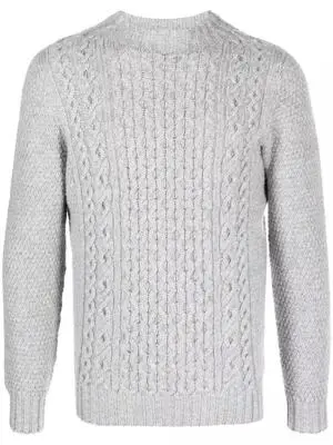 DRUMOHR Cable-knit Fitted Jumper - Grey
