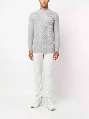 DRUMOHR Cable-knit Fitted Jumper - Grey