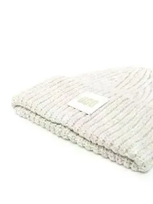 UGG Logo-patch Ribbed-knit Beanie