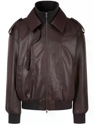 STUDIO TOMBOY Faux-leather Bomber Jacket