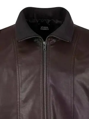 STUDIO TOMBOY Faux-leather Bomber Jacket
