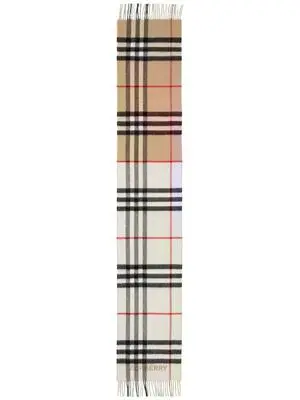 Burberry Contrast-check Cashmere Scarf - Neutrals