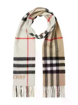 Burberry Contrast-check Cashmere Scarf