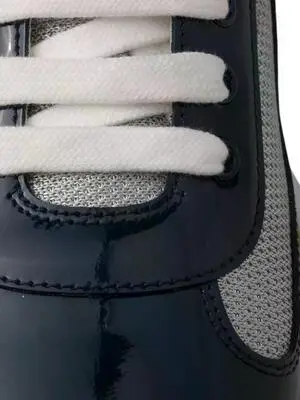 Prada America's Cup Sneakers In Patent Leather And Technical Fabric - Blue