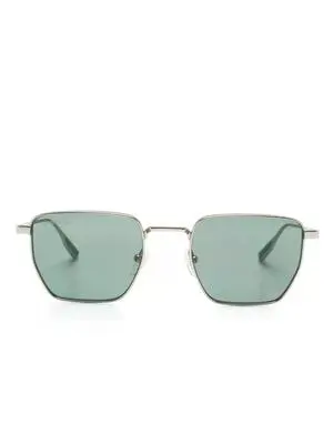 Lacoste Logo-engraved Geometric-frame Sunglasses - Grey