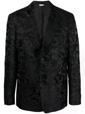 Comme Des Garçons Single-breasted Jacquard Blazer