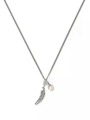 Emanuele Bicocchi Piuma-pendant Pearl Necklace - Silver