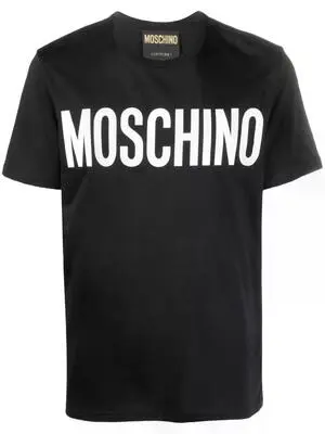 Moschino Organic-cotton Logo-print T-shirt - Black