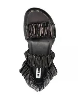 JIL SANDER 45mm Ruched-strap Chunky Sandals
