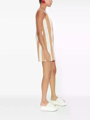 SIMONMILLER Sahara Striped Denim Dress - Neutrals