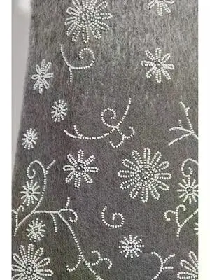 Kenzo Beaded Alpaca Wool-blend Skirt