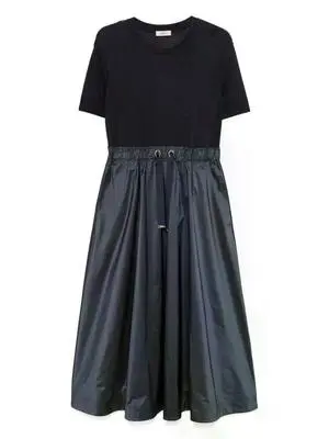 Herno Panelled Midi Dress With Drawstring Waist
