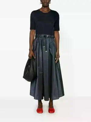 Herno Panelled Midi Dress With Drawstring Waist