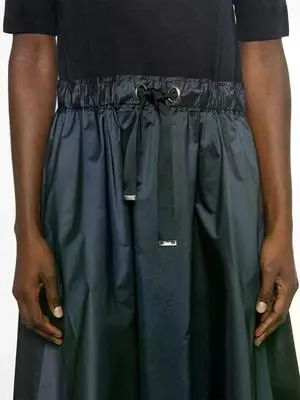Herno Panelled Midi Dress With Drawstring Waist
