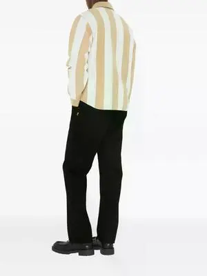 Burberry Loose Fit Wide Leg Jeans With Logo Appliqu