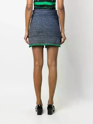 CORMIO Chiara Flower-buttons Short Skirt - Blue