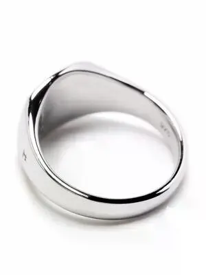 Tom Wood Mini Cushion Signet Ring - Silver