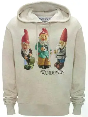 JW Anderson Gnome Trio Cotton Hoodie - Neutrals
