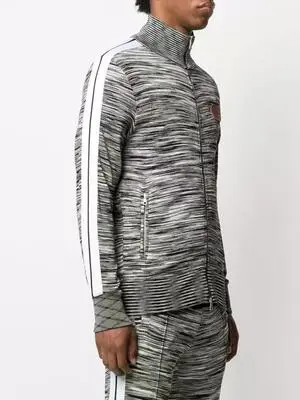Palm Angels X Missoni Melange Knit Zip-front Track Jacket