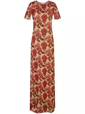Rabanne Paisley-print Maxi Dress - Red