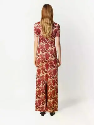 Rabanne Paisley-print Maxi Dress - Red