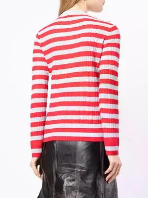 GANNI Striped Cable Knit Jumper