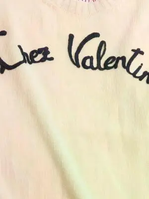 Valentino Garavani Embroidered Virgin Wool Crew Neck Sweater