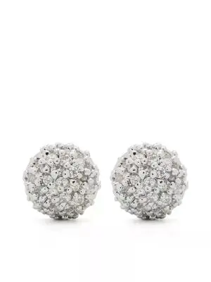 Eddie Borgo Pavé Dome Earrings - Silver