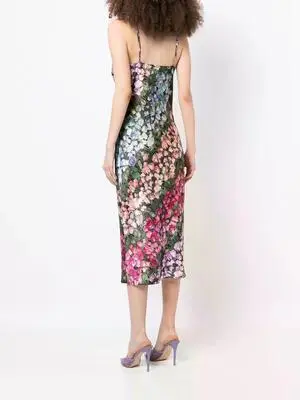 FLEUR DU MAL All-over Rose-print Slip Dress