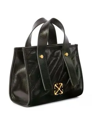 Off-White Quilted Tote Bag - Black