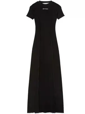 Palm Angels Logo-embroidered Knitted Maxi Dress