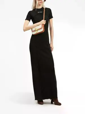 Palm Angels Logo-embroidered Knitted Maxi Dress