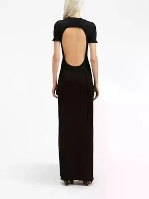 Palm Angels Logo-embroidered Knitted Maxi Dress